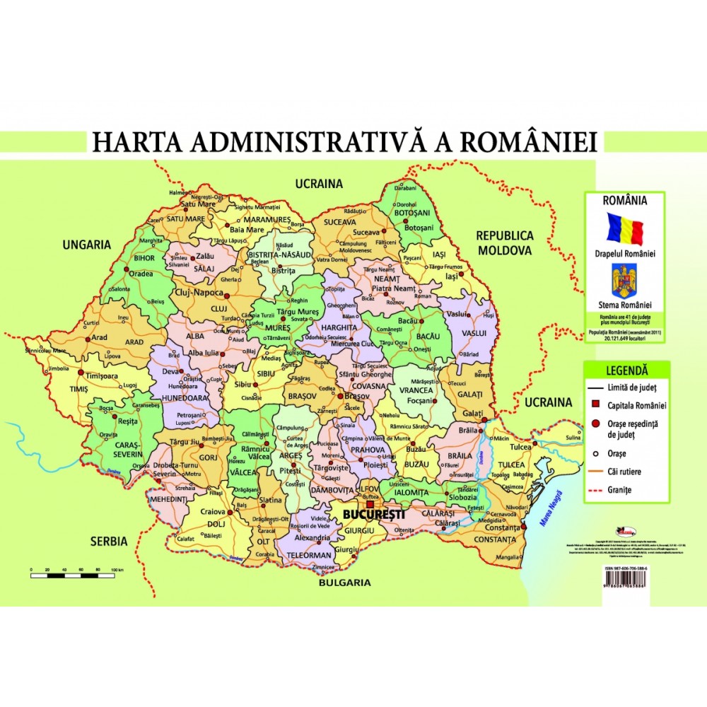 Harta administrativa a Romaniei, A4